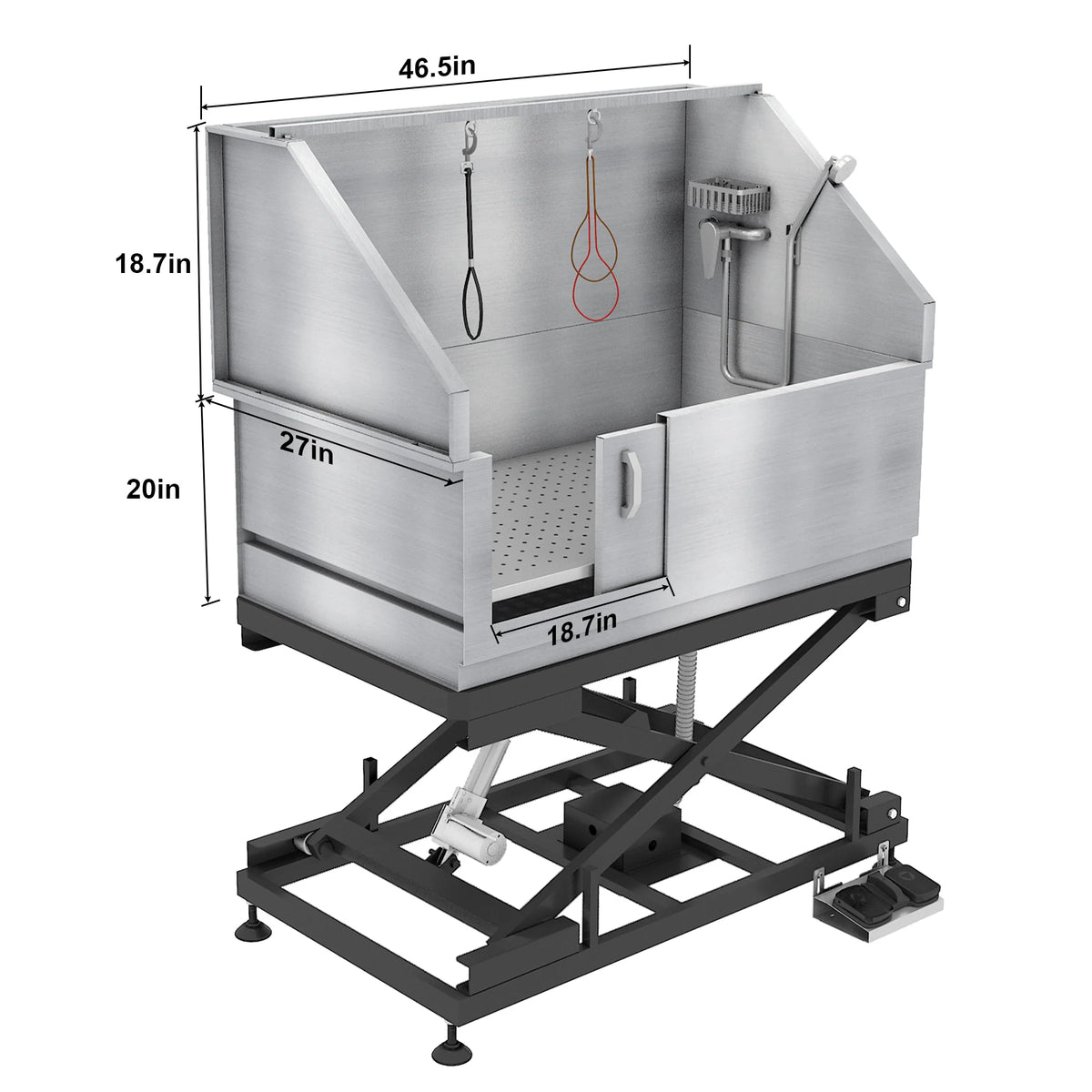 Shelandy Pet Bathtub dog wash station - Electrical - stainless steel ...